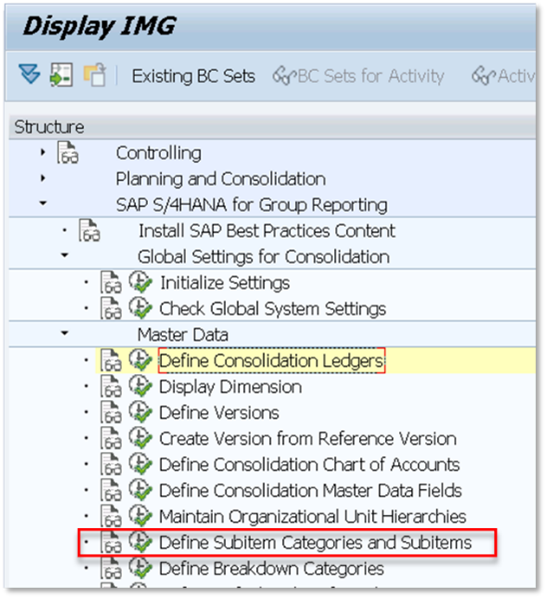 Configuration and Master Data in SAP Group Reporting