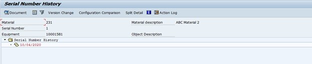 SAP Serial Number Configuration